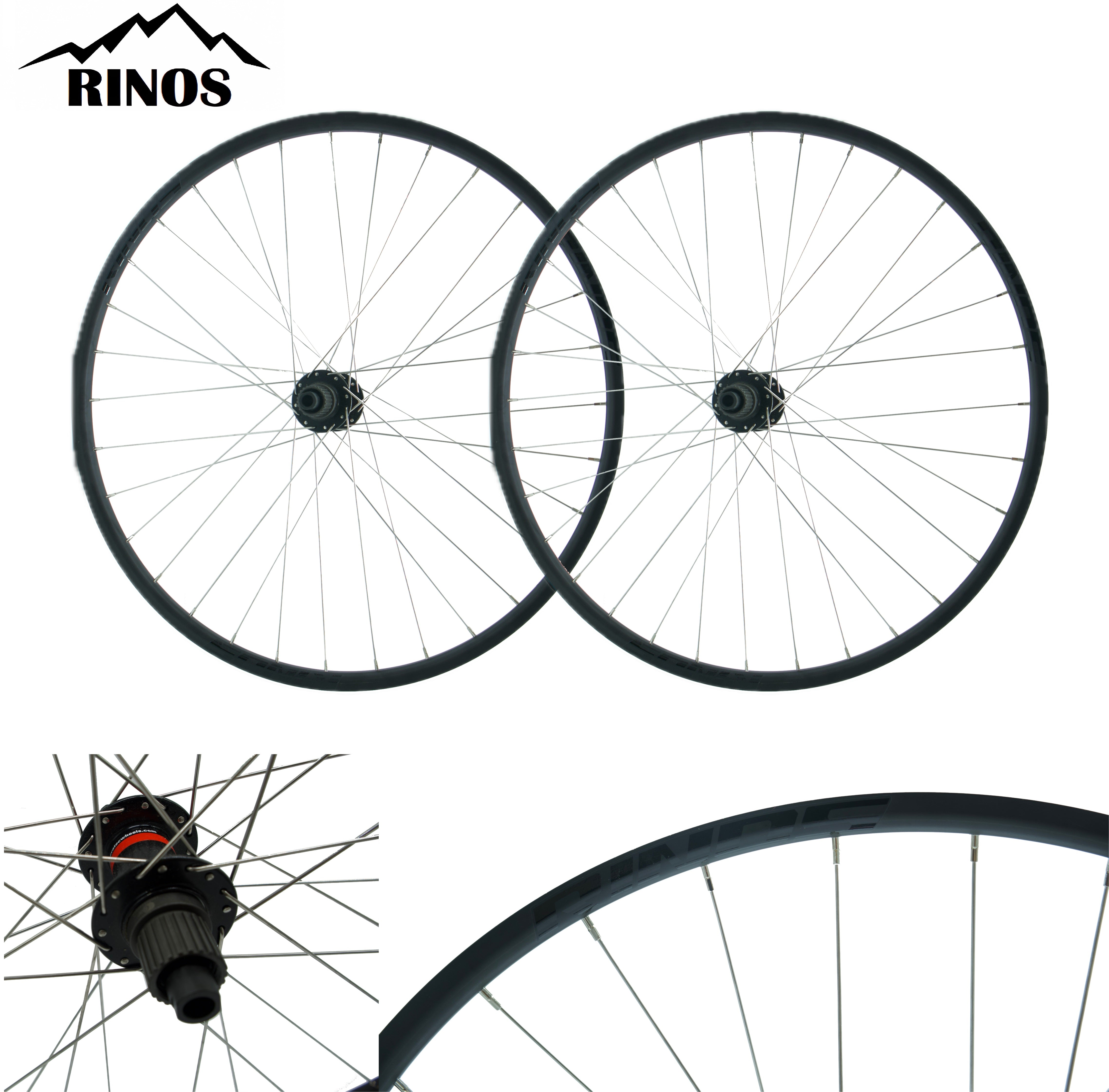 RINOS MTB aluminium wheels 29" with silver spokes – Rinosbike